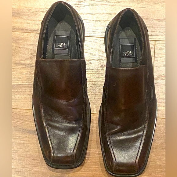 natha studio | Shoes | Mens Brown Leather Trim Dress Shoes | Poshmark